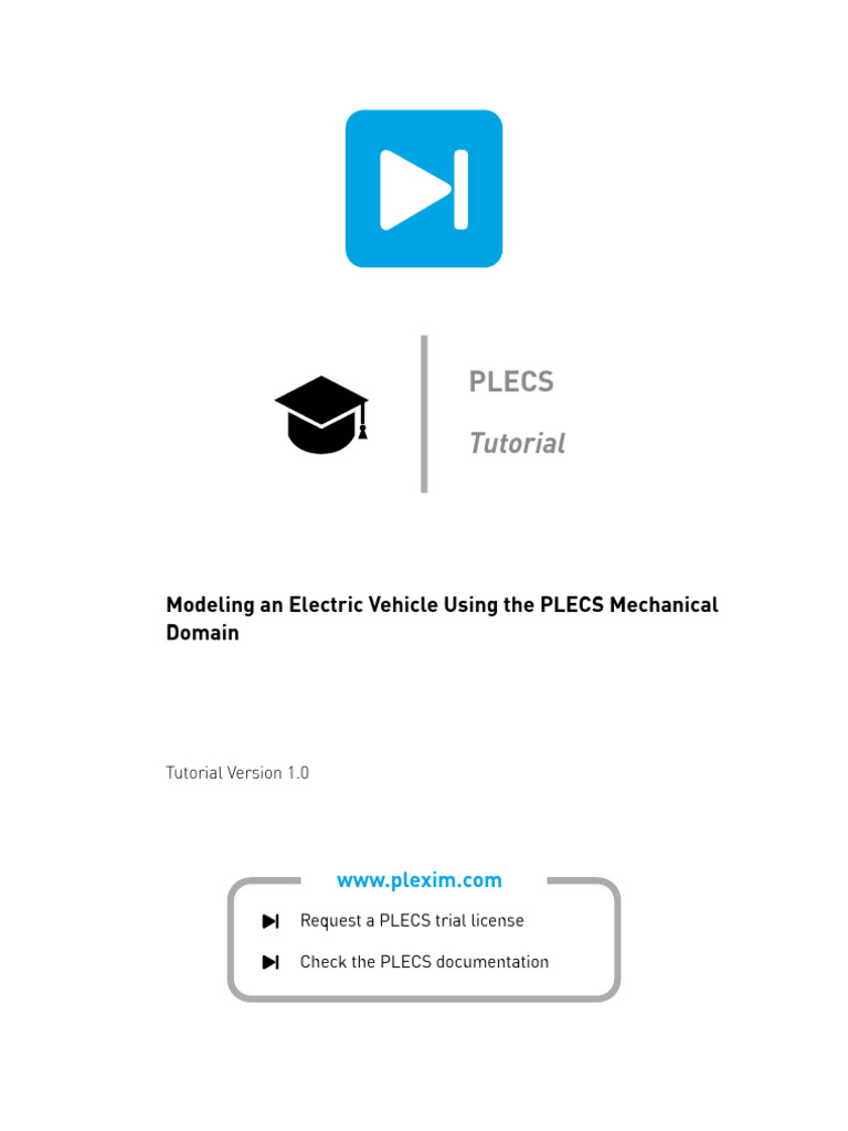 Electric Vehicle Modeling with PLECS | PDF | Electric Motor | Force