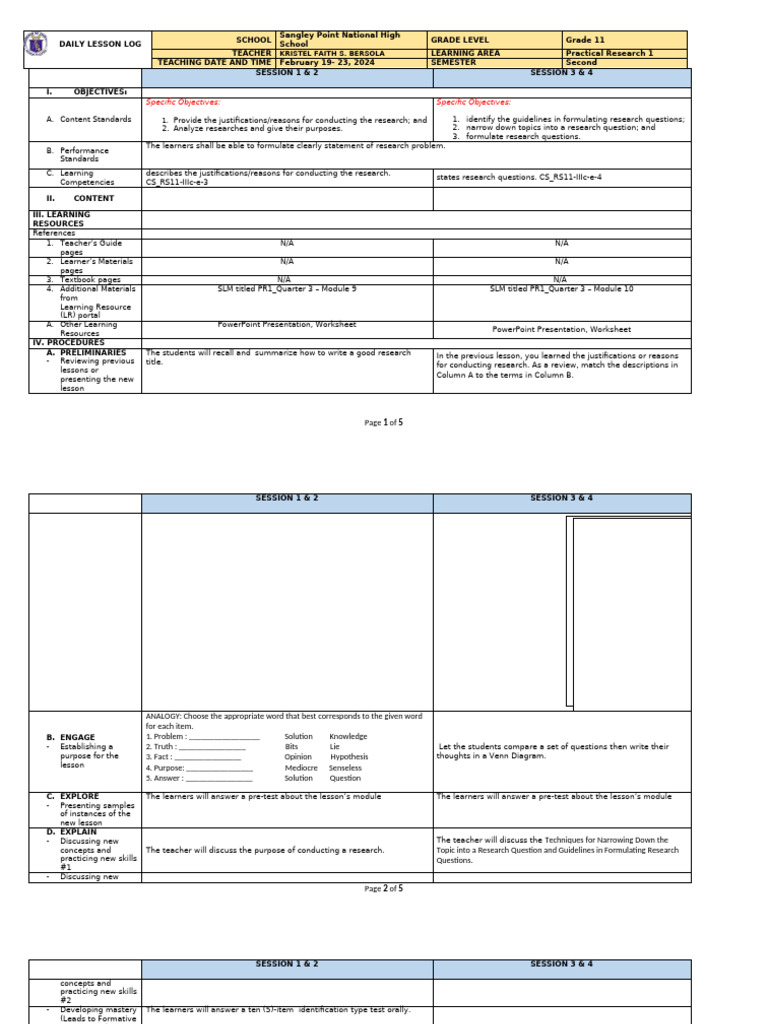 PR1-Feb19-23 | PDF | Learning | Teachers