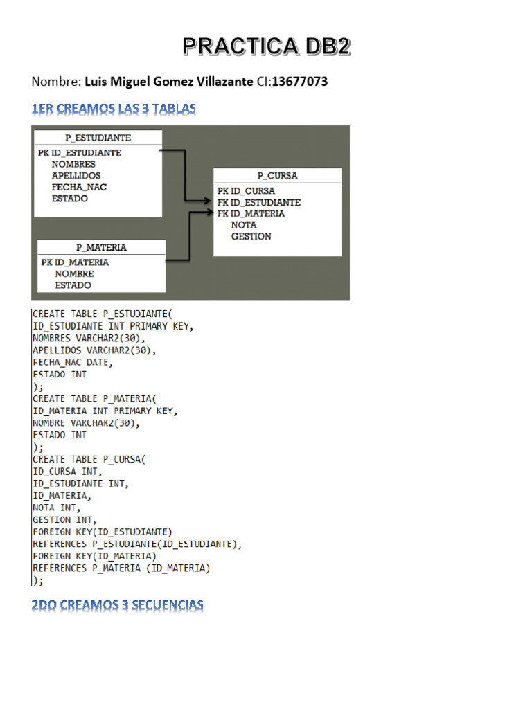 PRACTICA DB2 18-11-2024 | PDF
