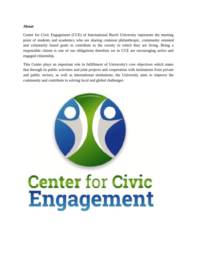 Center For Civic Engagement Web Page Content | PDF | Community | Civic ...