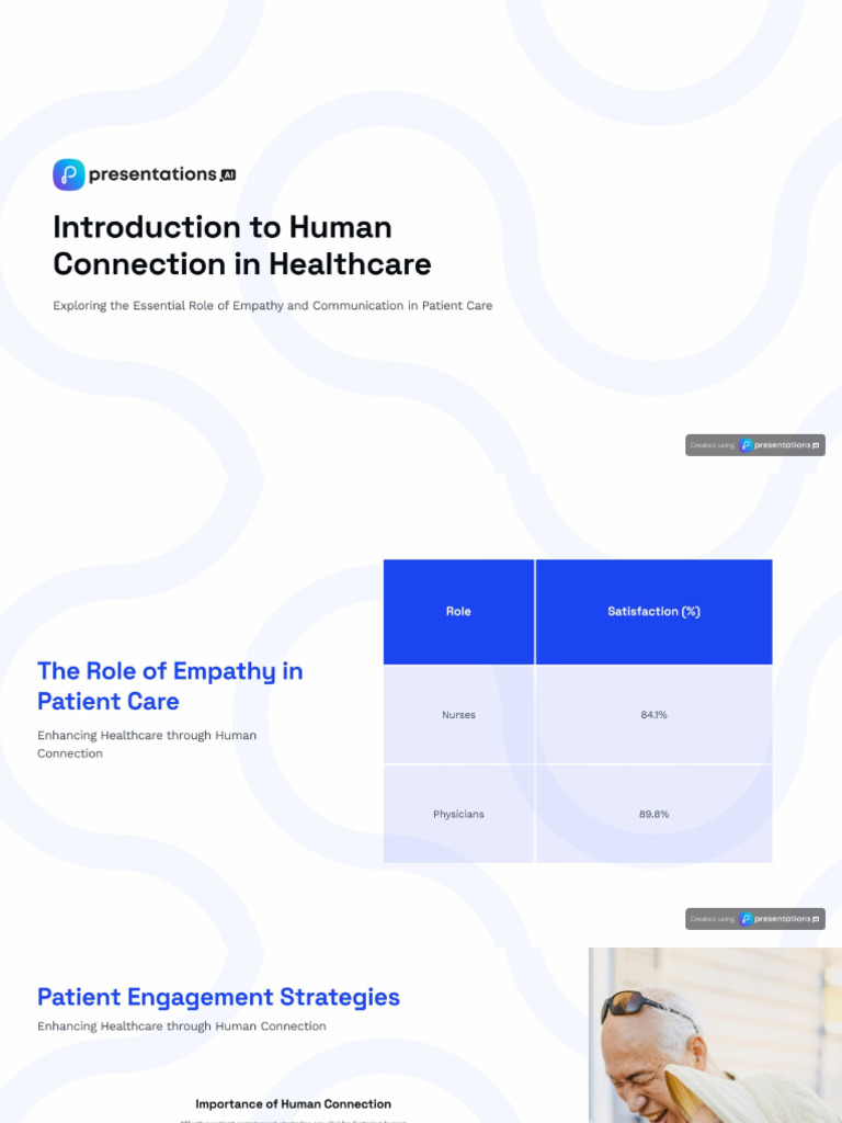 Improving Healthcare Through Human Connection | PDF