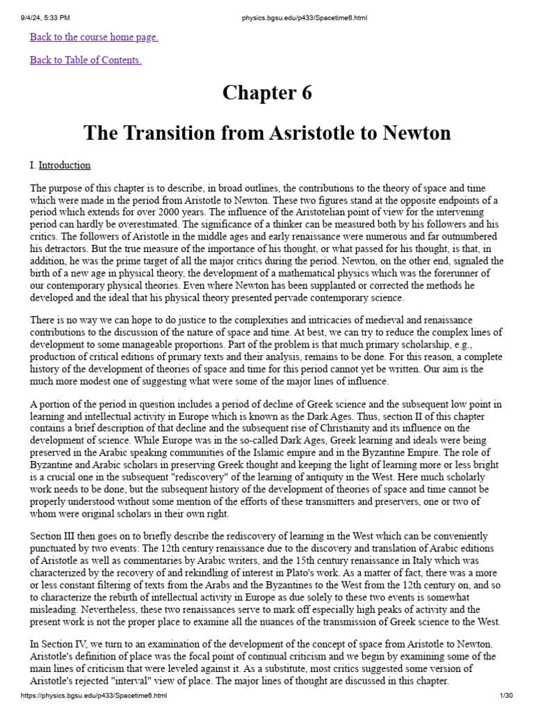 Physics - Bgsu.edu p433 Spacetime6.html | PDF | Aristotle | Reason