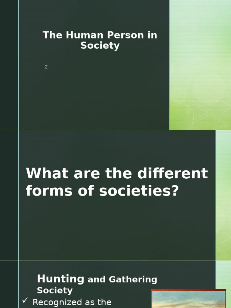 The Human Person in Society Part2 1 | PDF | Society | Agriculture