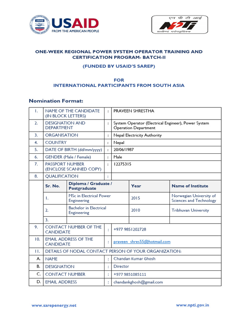 South Asia Power Operator Training Program | PDF