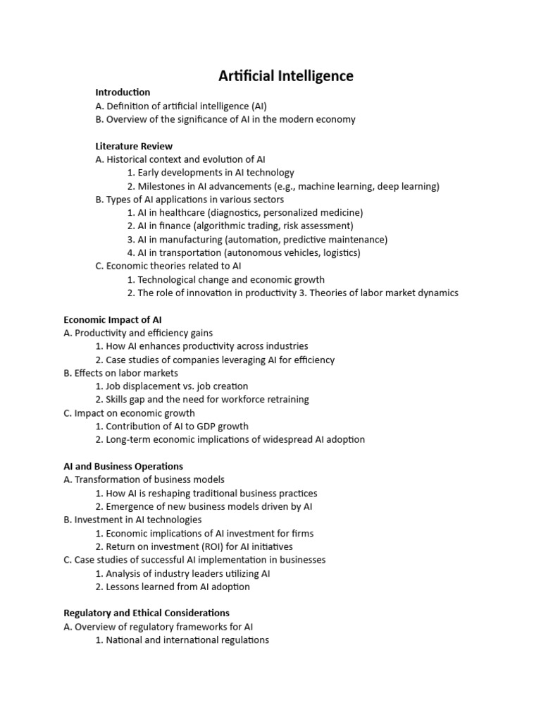 Economic Impact of Artificial Intelligence | PDF | Artificial ...