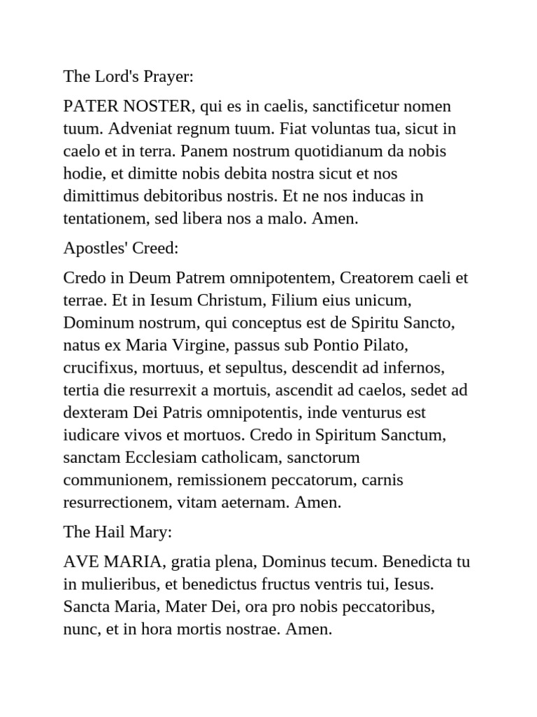 Catholic Prayers | PDF