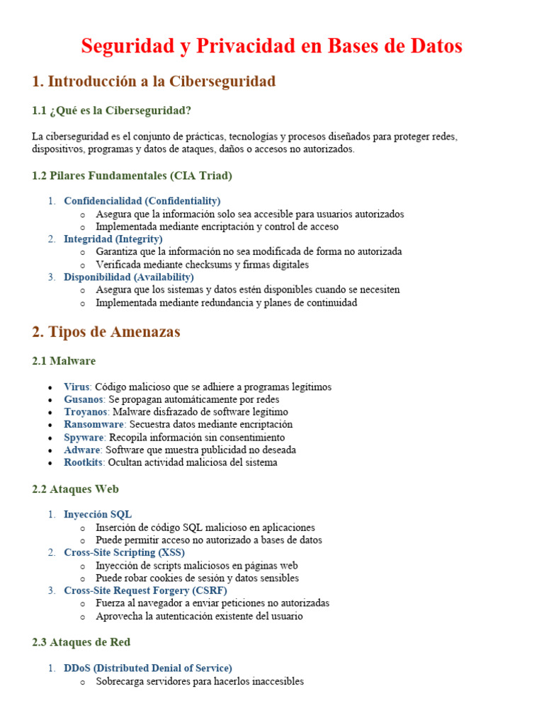 Seguridad en Bases de Datos | PDF | Malware | Seguridad