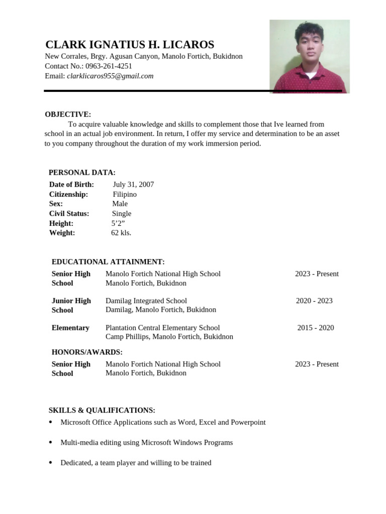 Format Resume | PDF