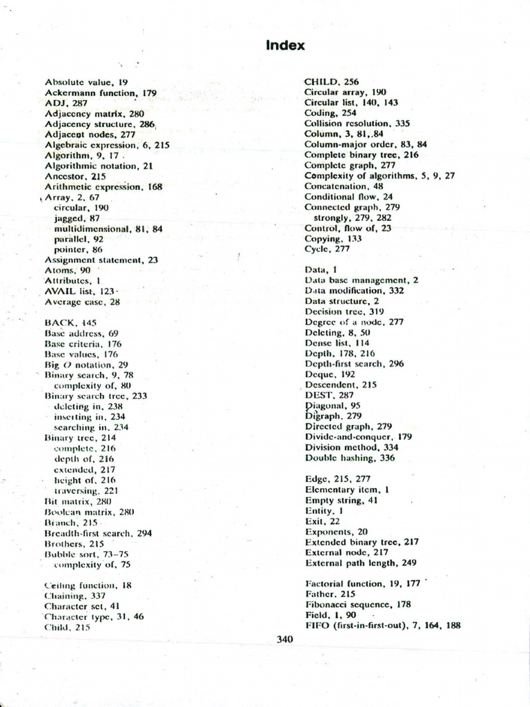 Index | PDF | Discrete Mathematics | Algorithms And Data Structures