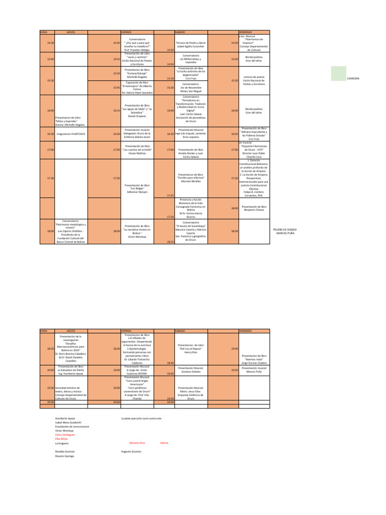 Agenda Cultural FILART 2024 | PDF