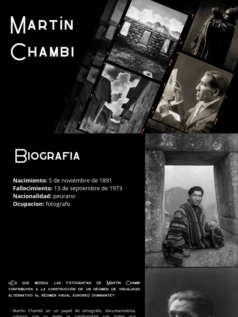 Biografía de Martín Chambi, fotógrafo peruano | PDF