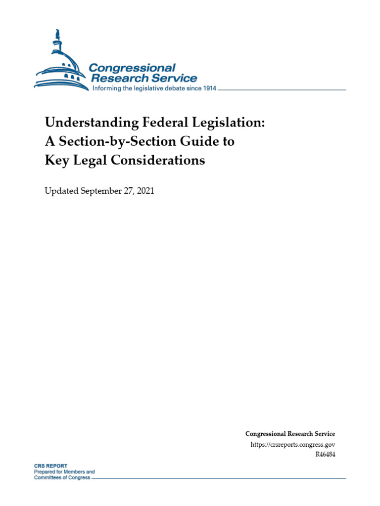 CRS _ Legislation Guide | PDF | United States Code | Bill (Law)