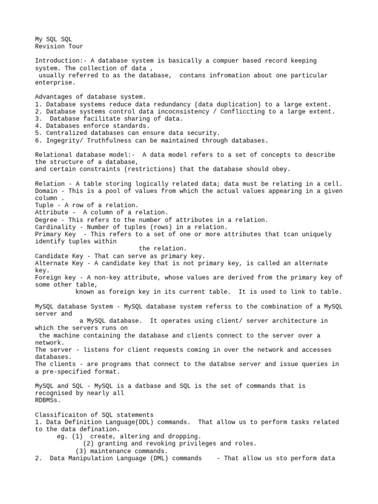 Class XII Ch 5 | PDF | Relational Database | Relational Model