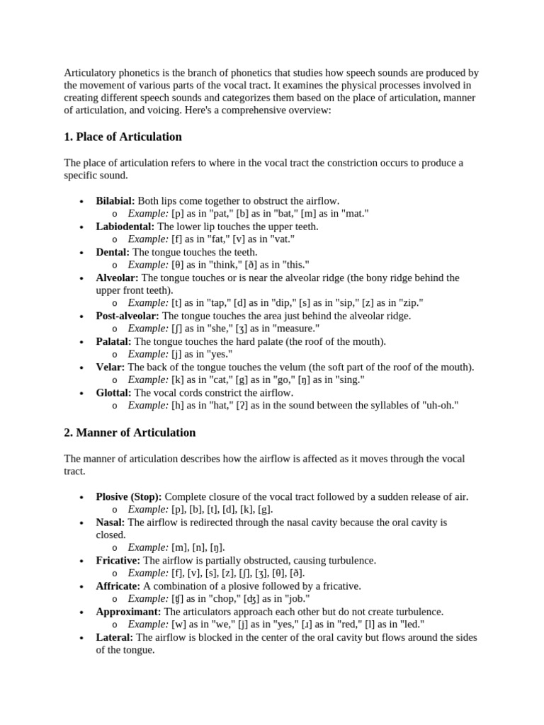 Understanding Articulatory Phonetics | PDF | Phonetics | Human Voice