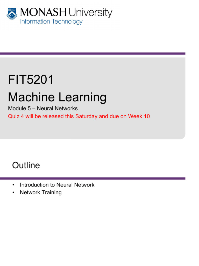 Week 9 - Neural Networks | PDF | Artificial Neural Network | Theoretical Computer Science