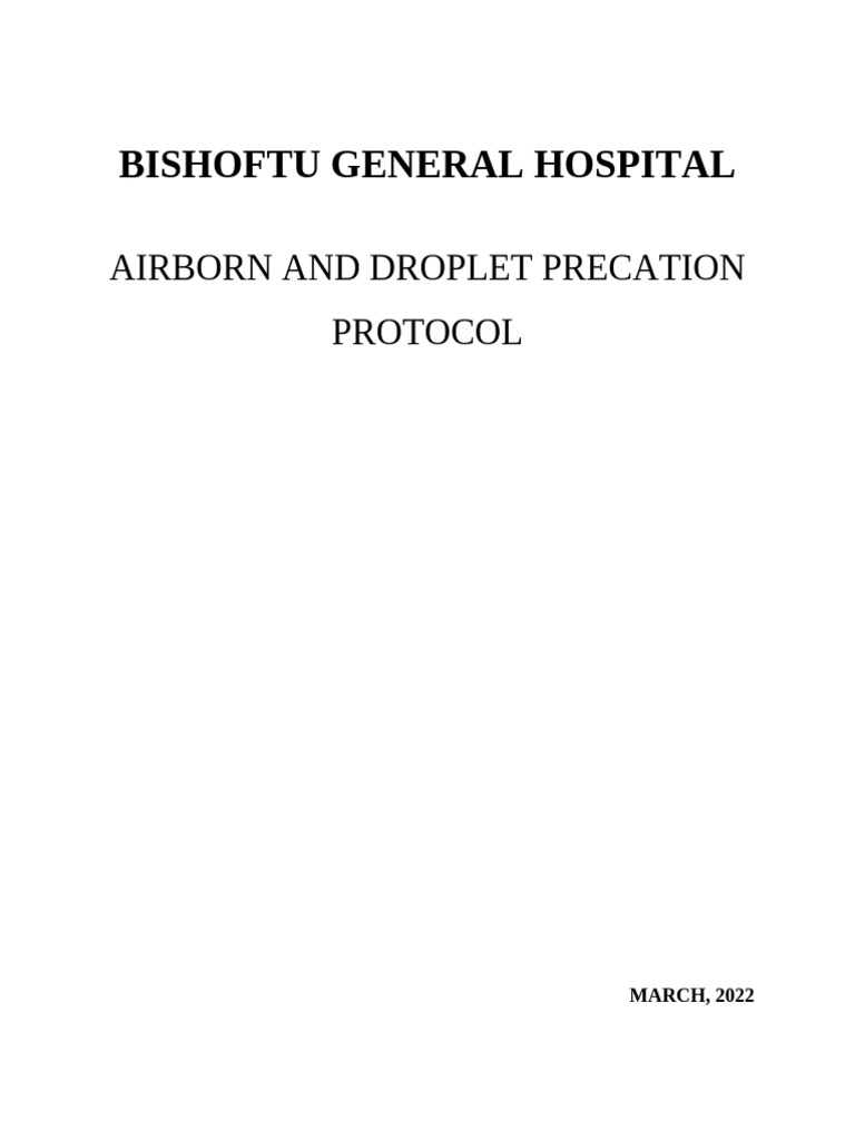 Airborne and Droplet Protocol | PDF | Infection | Epidemiology