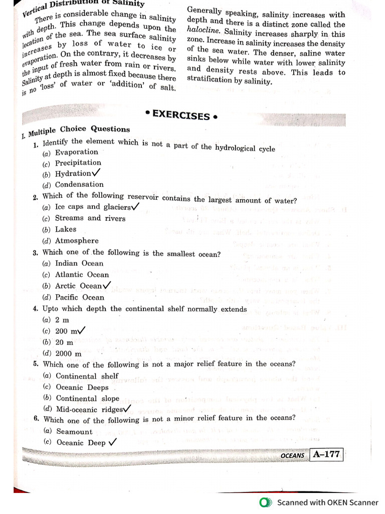 Geography Chapter 13 - Water (Oceans) | PDF