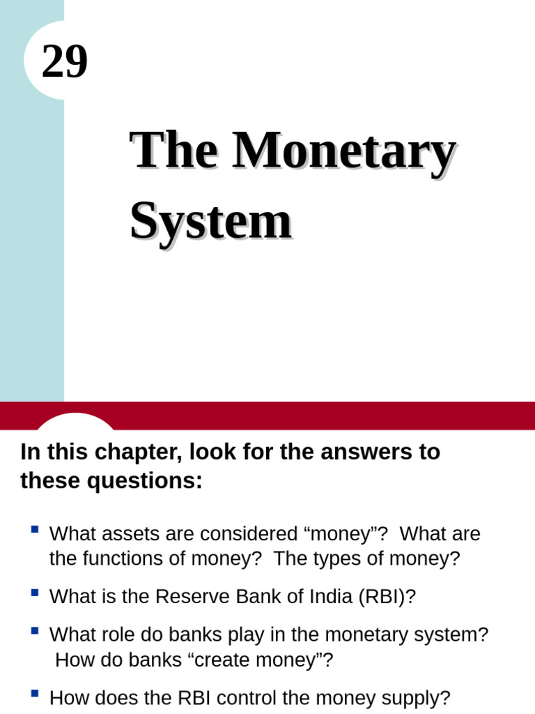 CH 29 Monetary System | PDF | Money Supply | Money