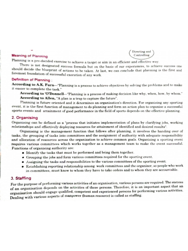 Management of Sporting Events | PDF