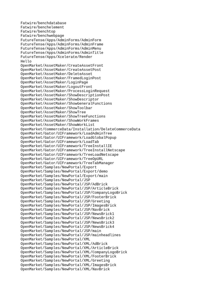 fatwire_pagenames | PDF | Software | Computing