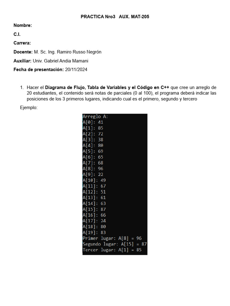 Practica Nro3 Aux - Mat-205 | PDF