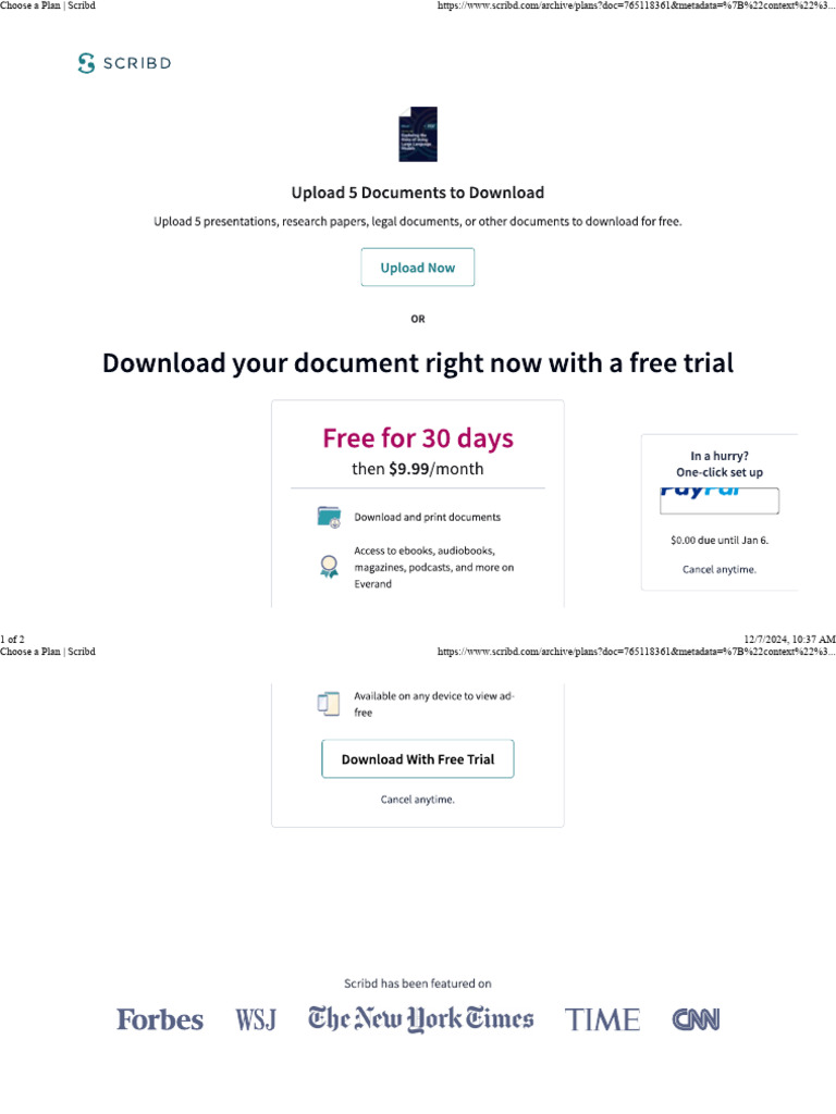Scribd Subscription Options | PDF