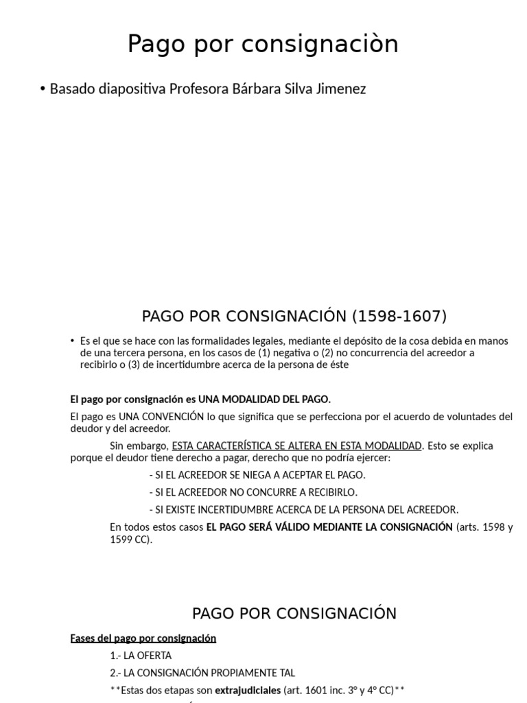 Pago Por Consignacion | PDF | Pagos