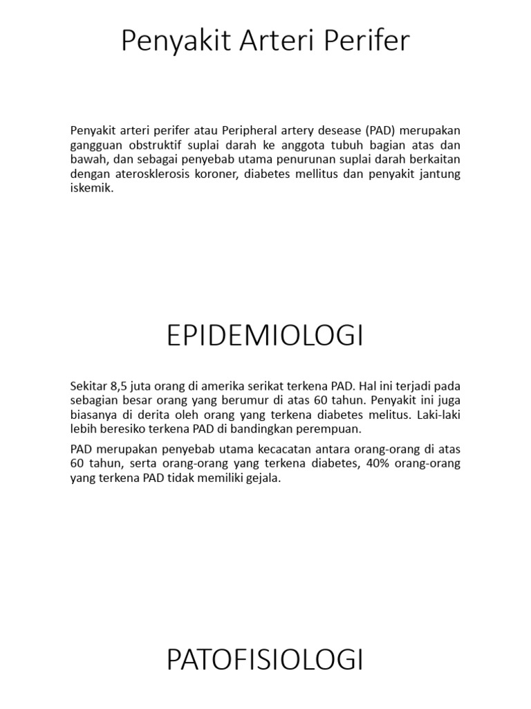 Penyakit Vaskuler Perifer | PDF