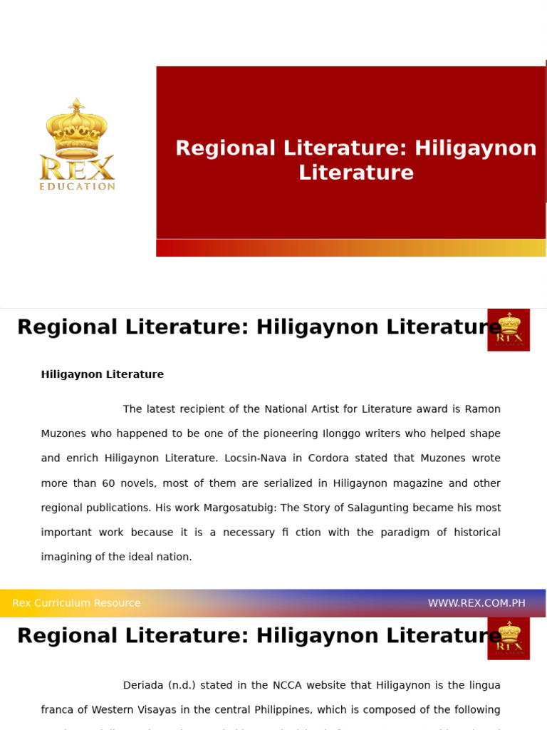 Hiligaynon Literature Overview and Writers | PDF | Philippines