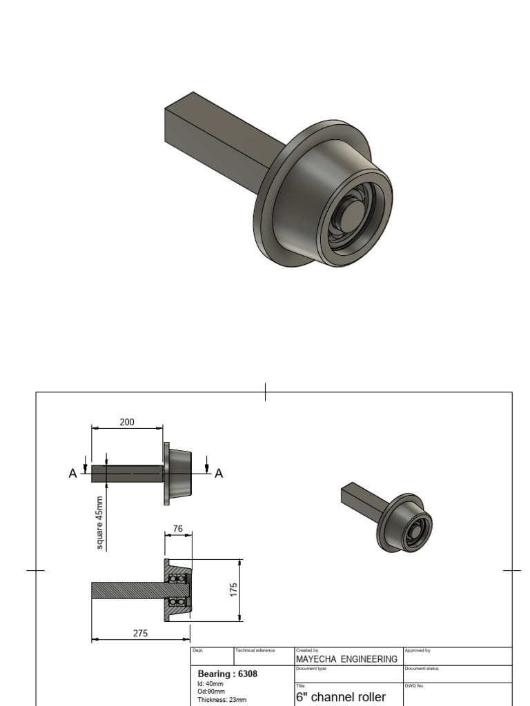 6" Channel Roller Technical Specs | PDF