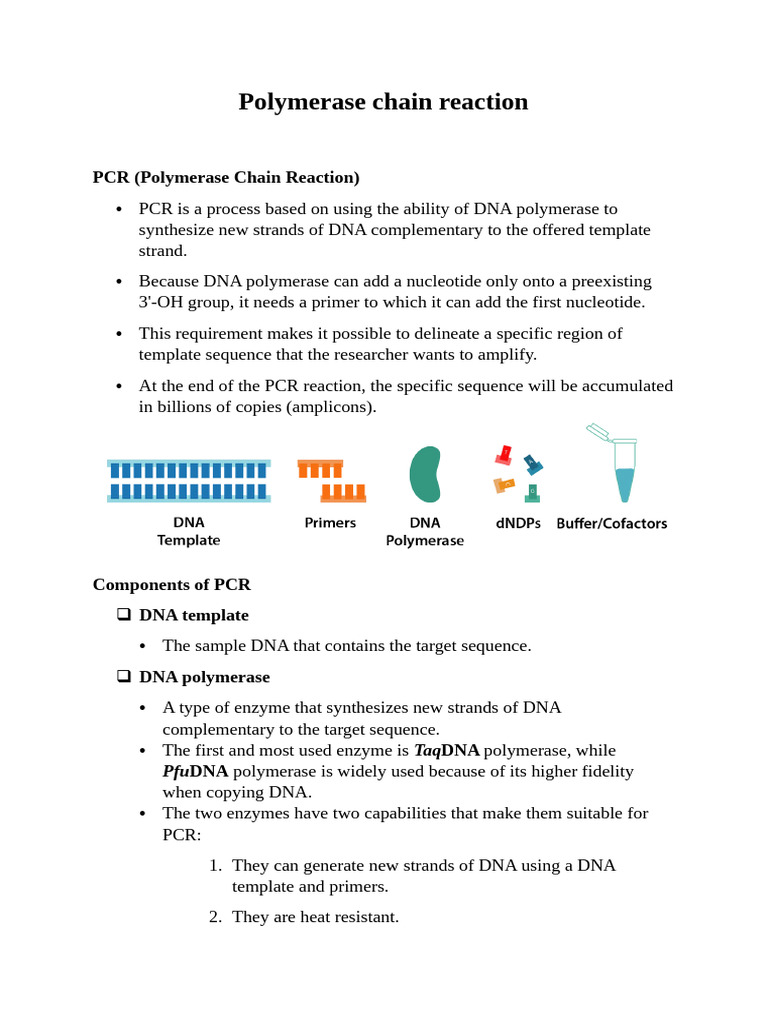 PCR - Final | PDF | Primer (Molecular Biology) | Polymerase Chain Reaction
