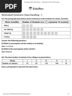 Class 4 Data Handling Worksheet | PDF