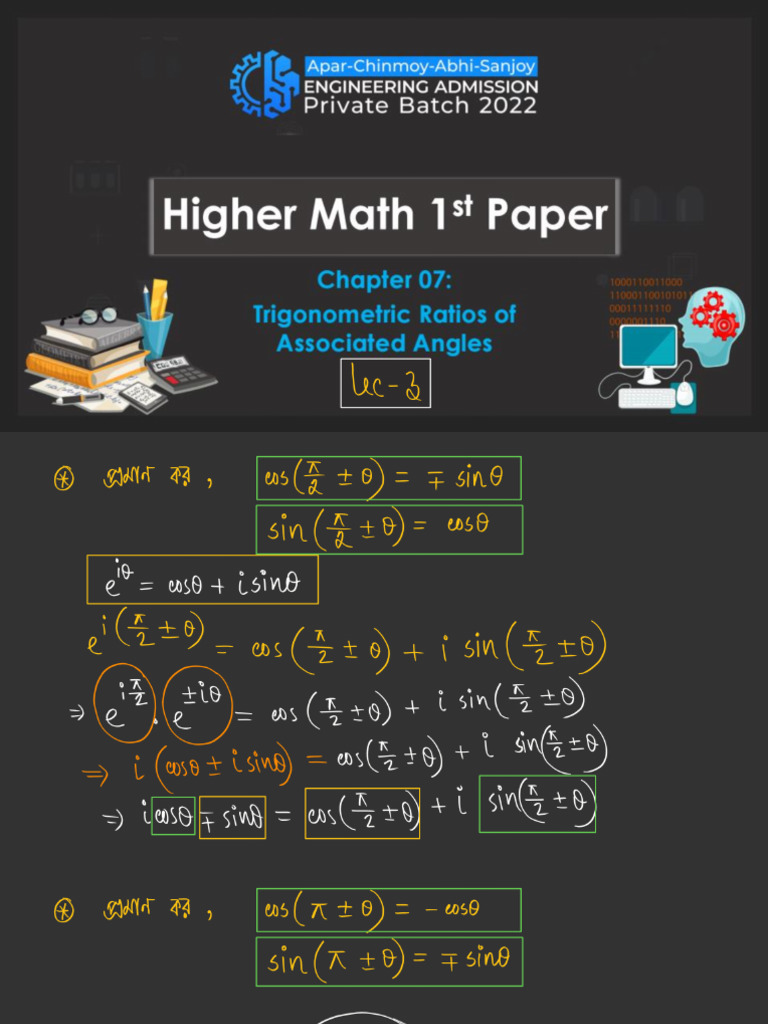 Trigonometry Lec 3 Acs Engg Pdf