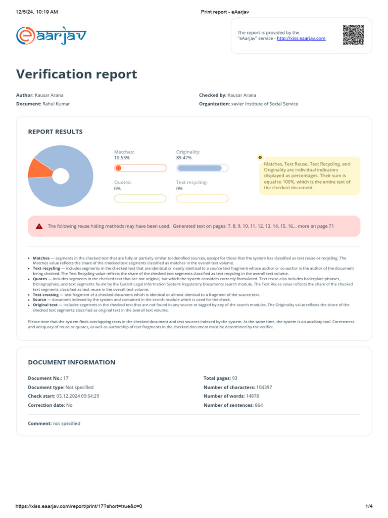 Rahul Report - Plagiarism | PDF