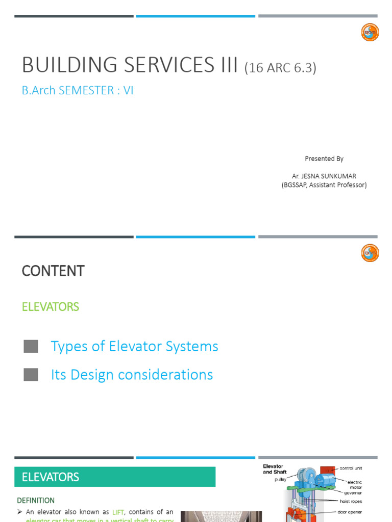 09. ELEVATORS | PDF | Elevator | Electric Motor