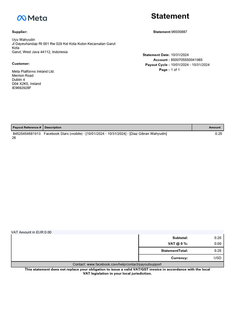 Statement_96505887 | PDF | Taxes