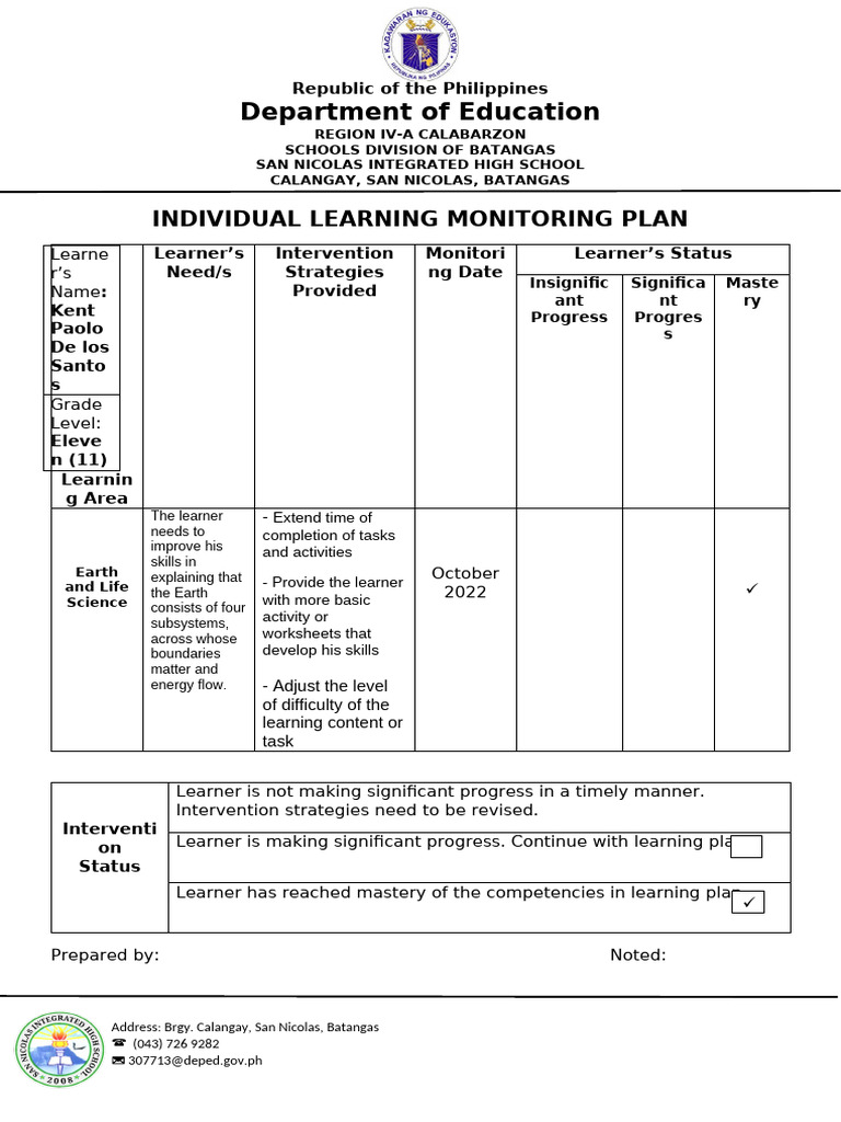 IMP 2022-2023 | PDF | Learning | Behavior Modification