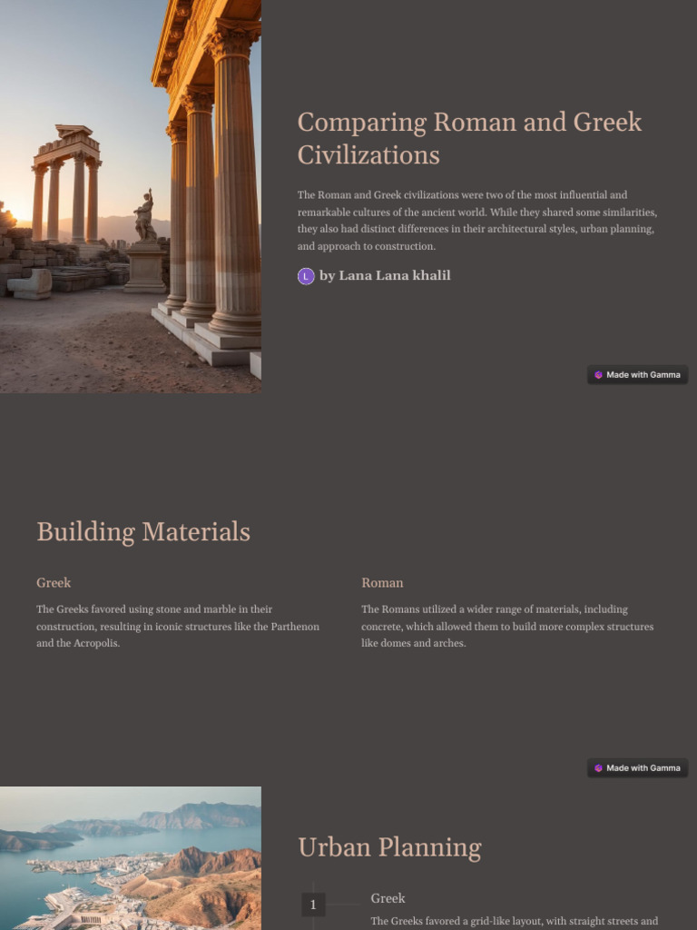 Comparing Roman and Greek Civilizations | PDF | Ancient Rome