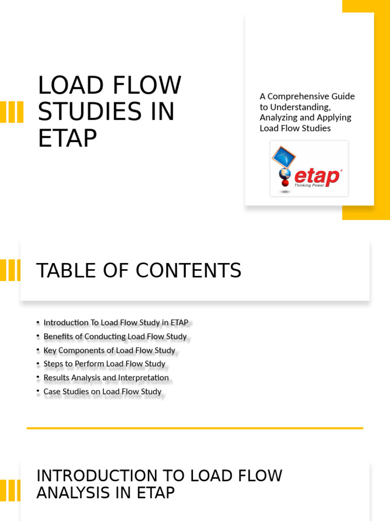 Load Flow Studies Guide in ETAP | PDF