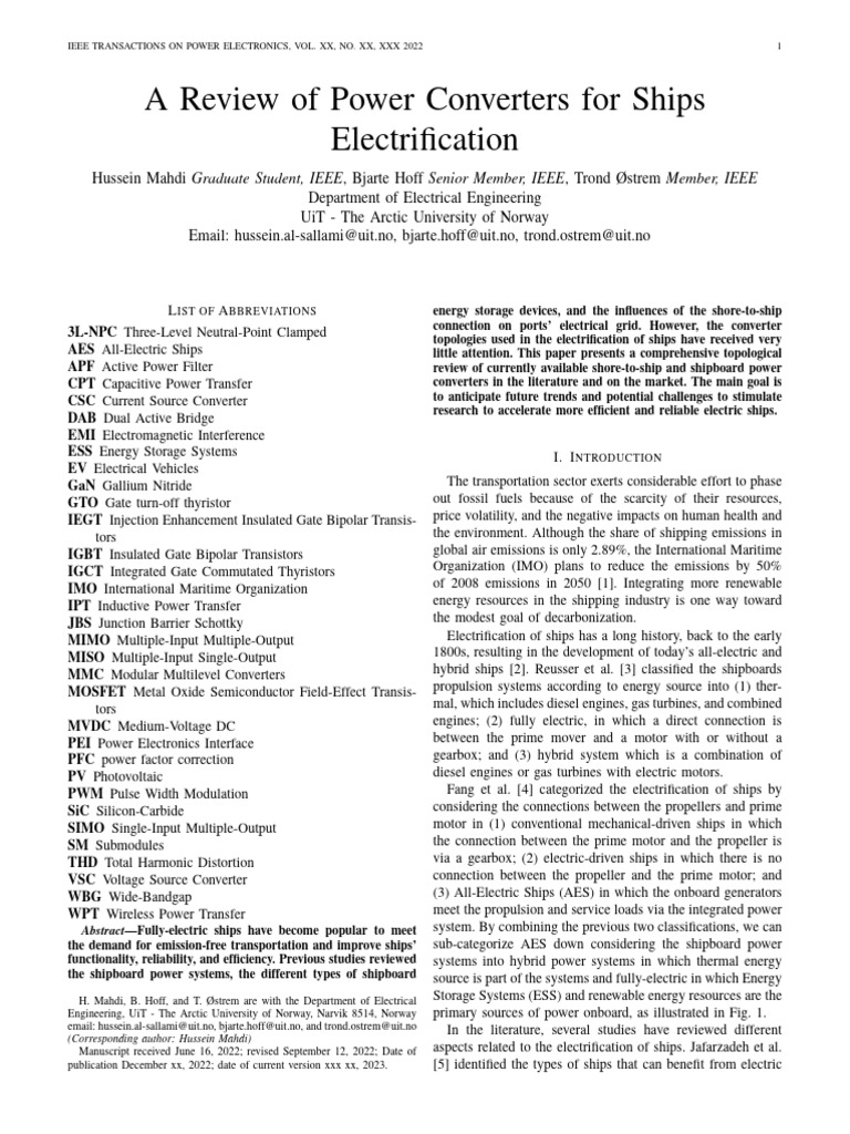 A Review of Power Converters For Ships Electrification 1zsq7ne0 | PDF ...