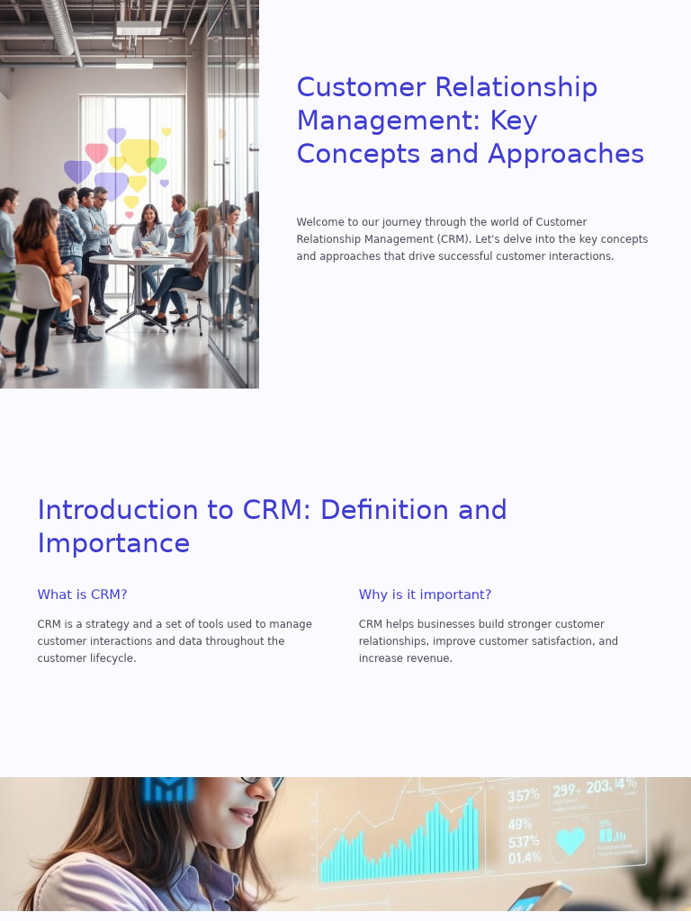 CRM: Key Concepts & Strategies | PDF | Customer Relationship Management | Analytics