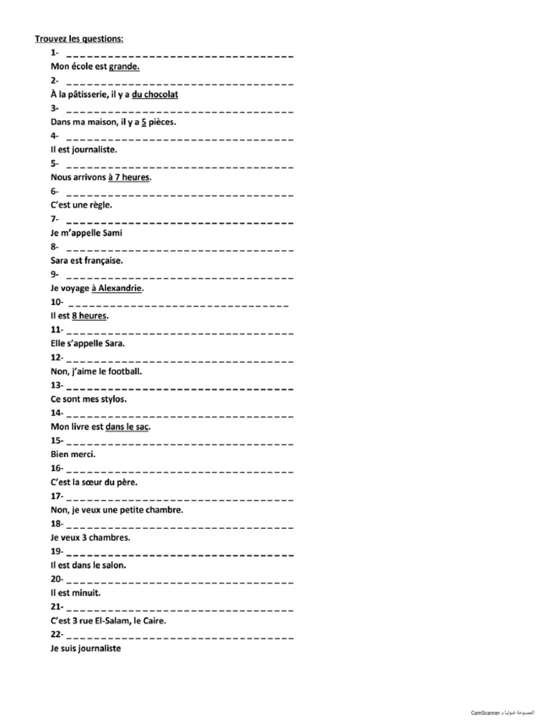 Trouvez les questions_Bienvenue1 | PDF