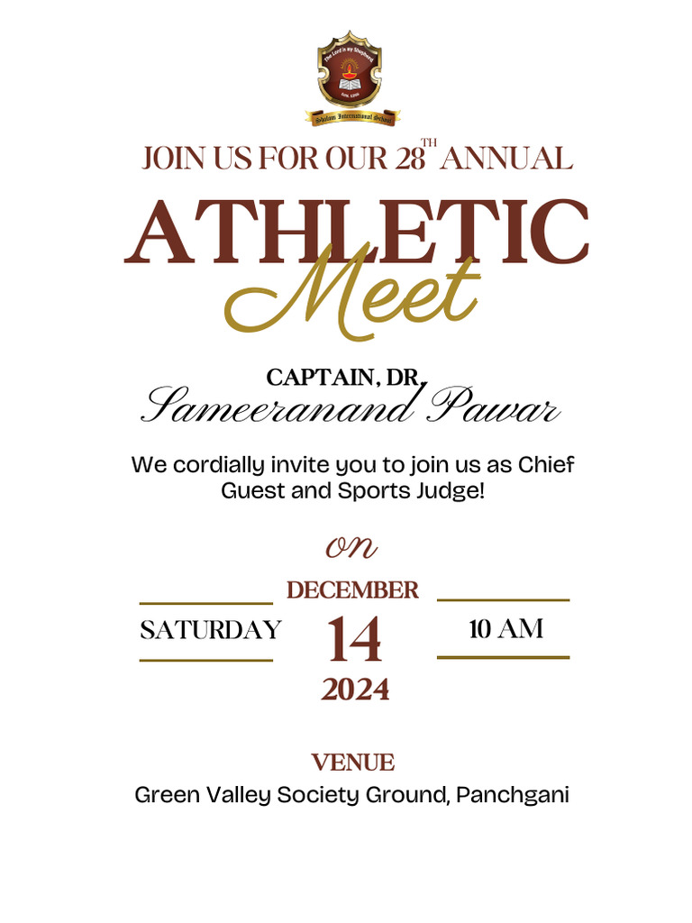 Invitation for Sports Event Chief Guest | PDF