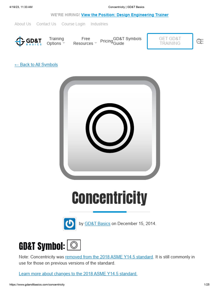 Concentricity - GD&T Basics | PDF