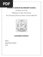 Economics Project Cover Page Design | PDF