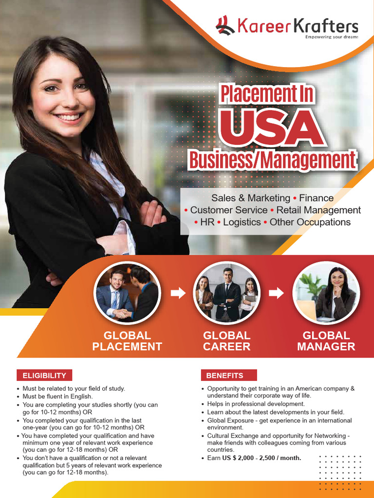 Business Placement in USA | PDF | Travel Visa | Cheque