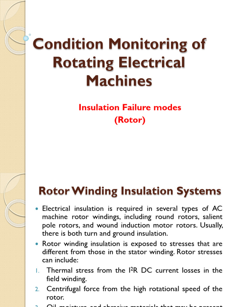 Condition Monitoring of Rotating Electrical Machines 4 | PDF | Electric ...