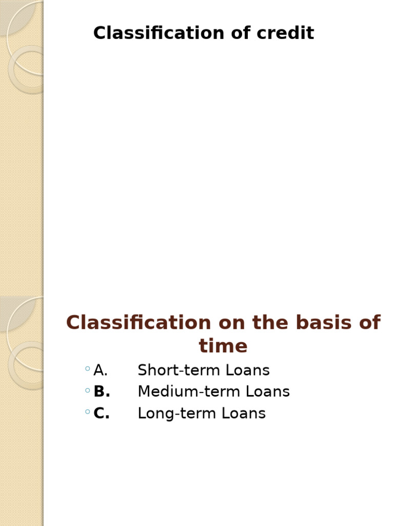 Classification of Credit | PDF