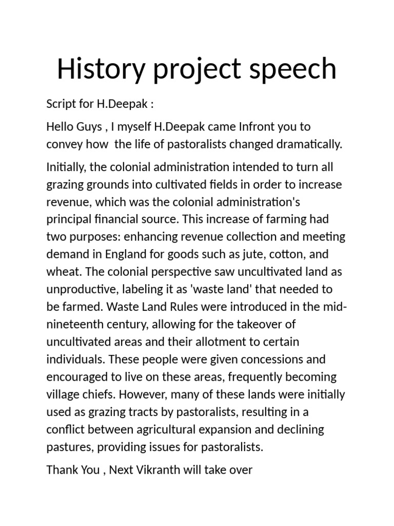 History Speech | PDF