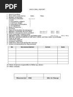 Sample Mock Drill Report | PDF | Emergency | Safety